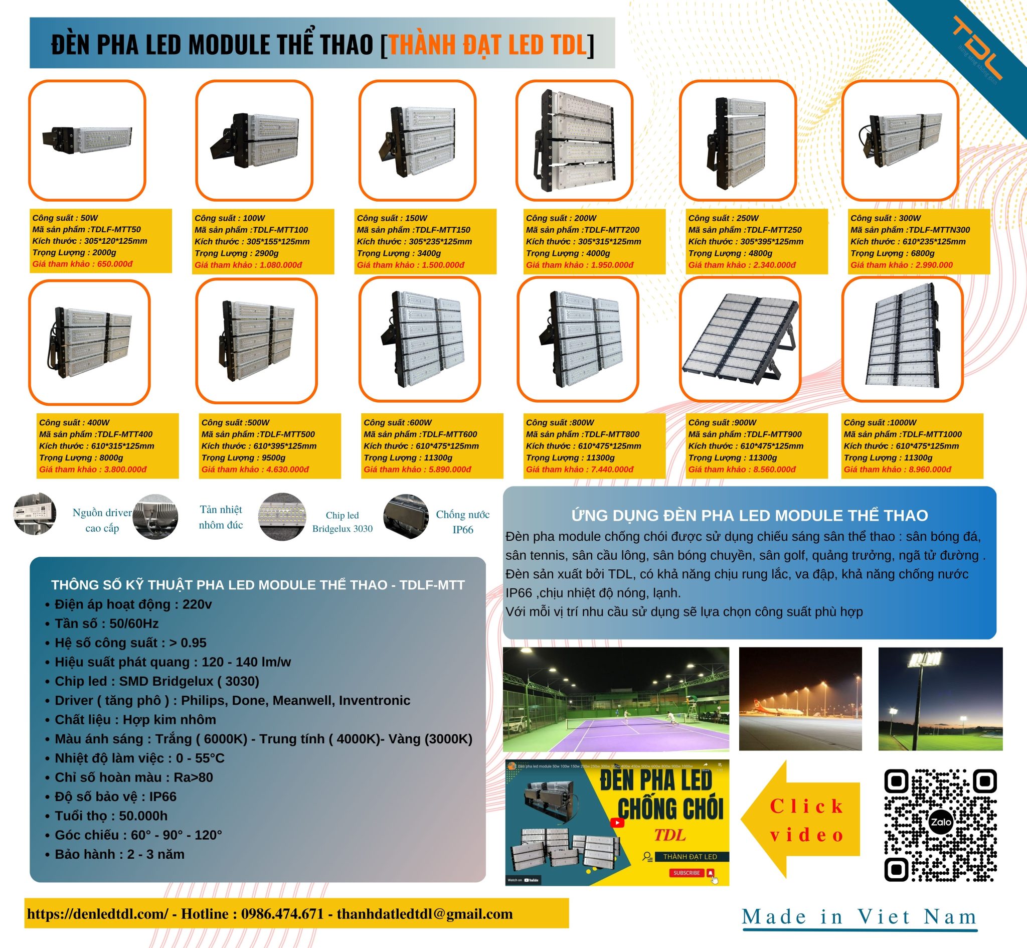 Catalogue đèn LED TDL - denledduan.com