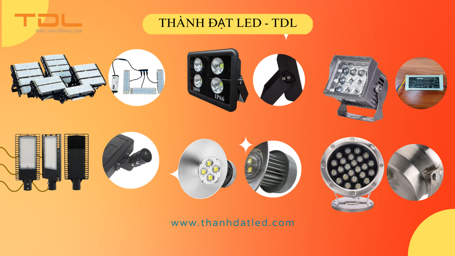 ĐÈN PHA LED MODULE 50W THỂ THAO - THÀNH ĐẠT LED ( TDL)
